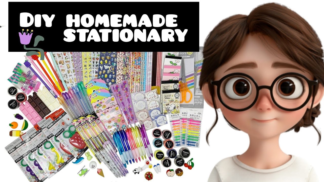 diy homemade stationary , how to make school supplies with paper - YouTube