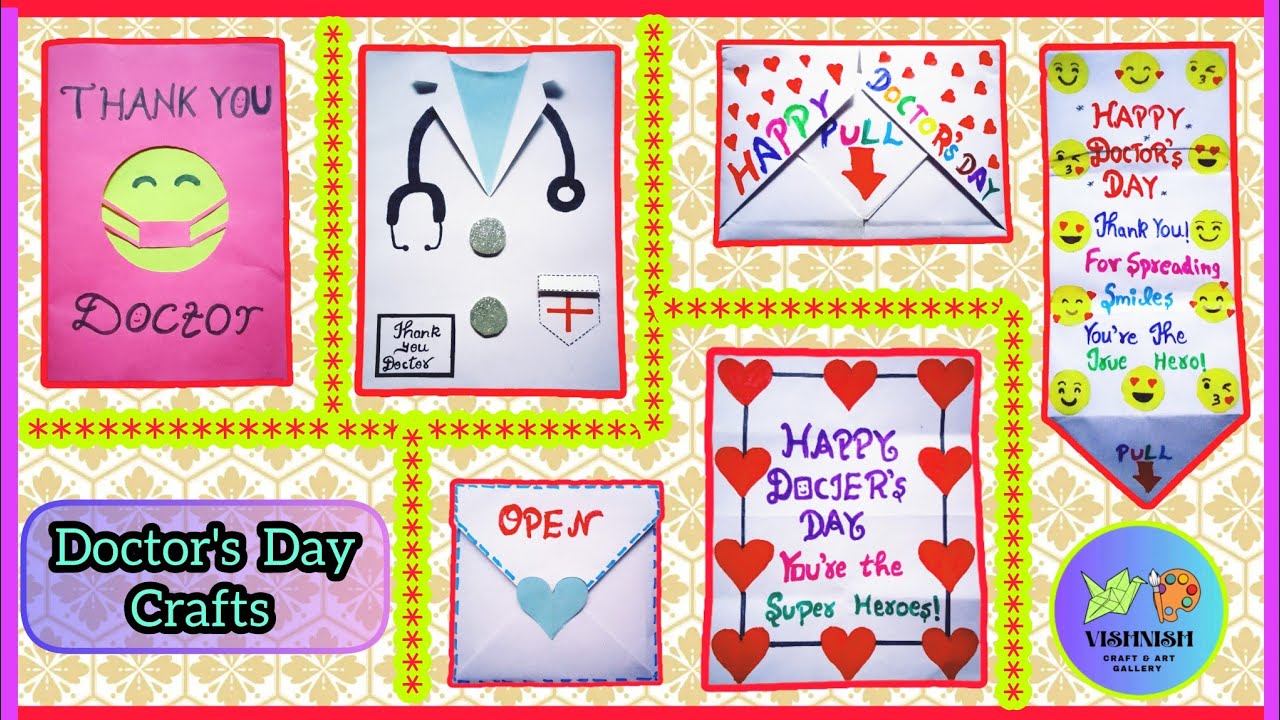 Top 4 Making Doctor's Day card/Doctor's Day card Making/How to make ...