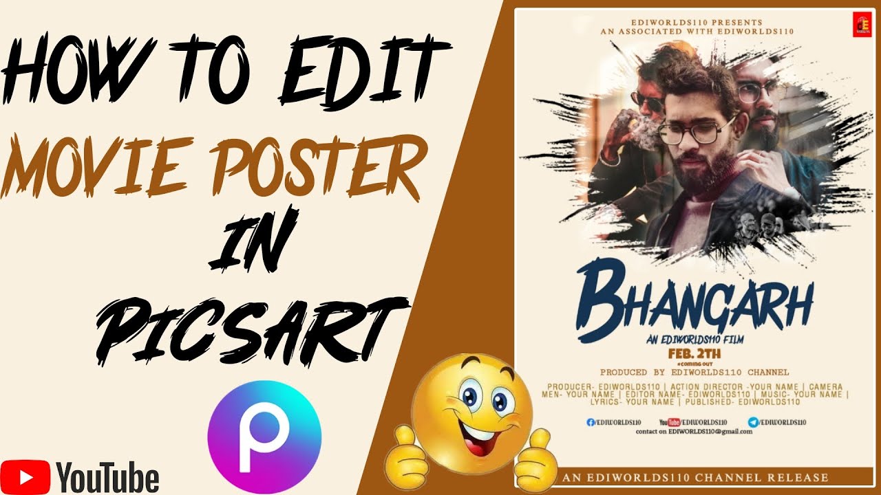 how to make poster for movie || movie poster kaise banaye |PICSART ||# ...