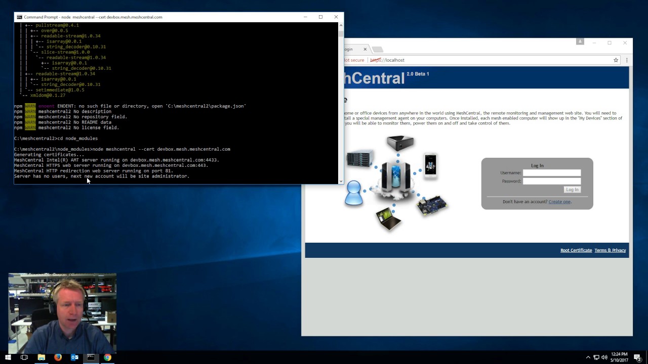 MeshCentral2 - Install using NPM - YouTube