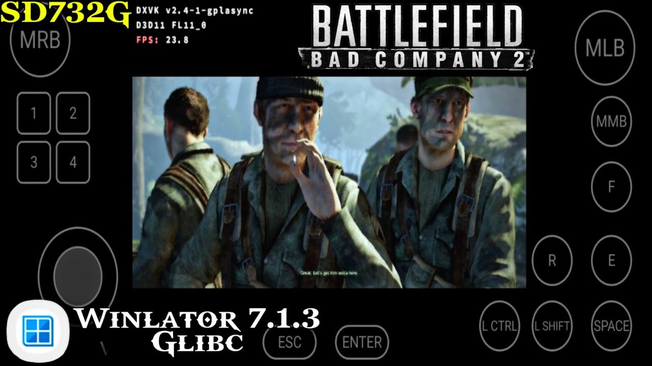 Battlefield Bad Company 2 (HD) Gameplay | Winlator (Windows) Emulator ...
