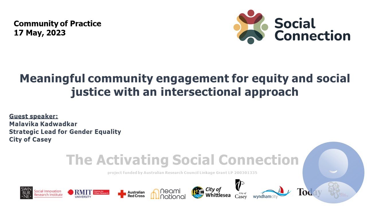 CoP: Meaningful community engagement for equity and social justice with ...