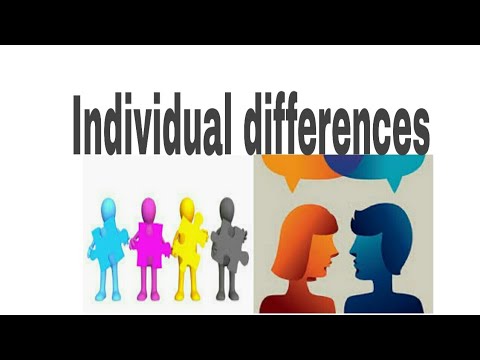 Individual differences I Individual differences in Human being I In ...