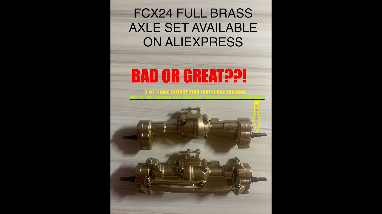 FCX24 BRASS AXLE SET REVIEW AVAILABLE ON ALIEXPRESS - YouTube
