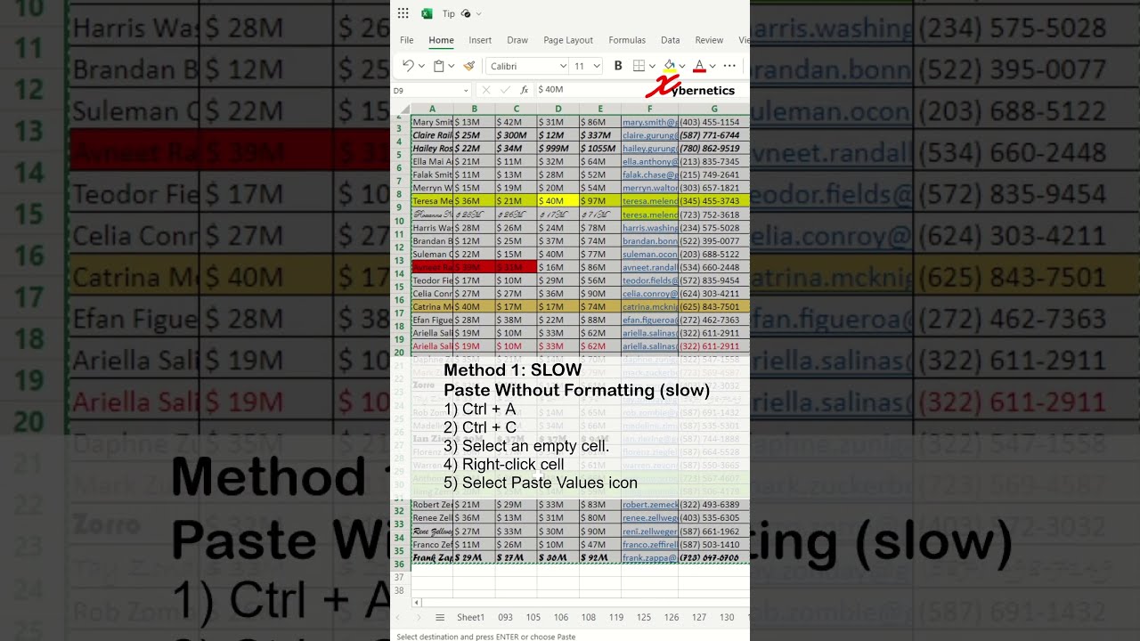 Excel Shortcut How To Paste Without Formatting Excel Tip And Tricks Excel Shortcut How To Paste Without Formatting Excel Tip And Tricks