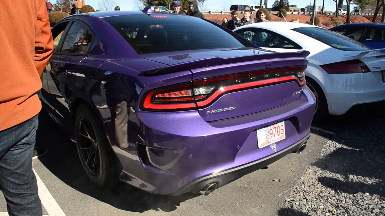 Plum Krazy Charger Hellcat Revving - YouTube
