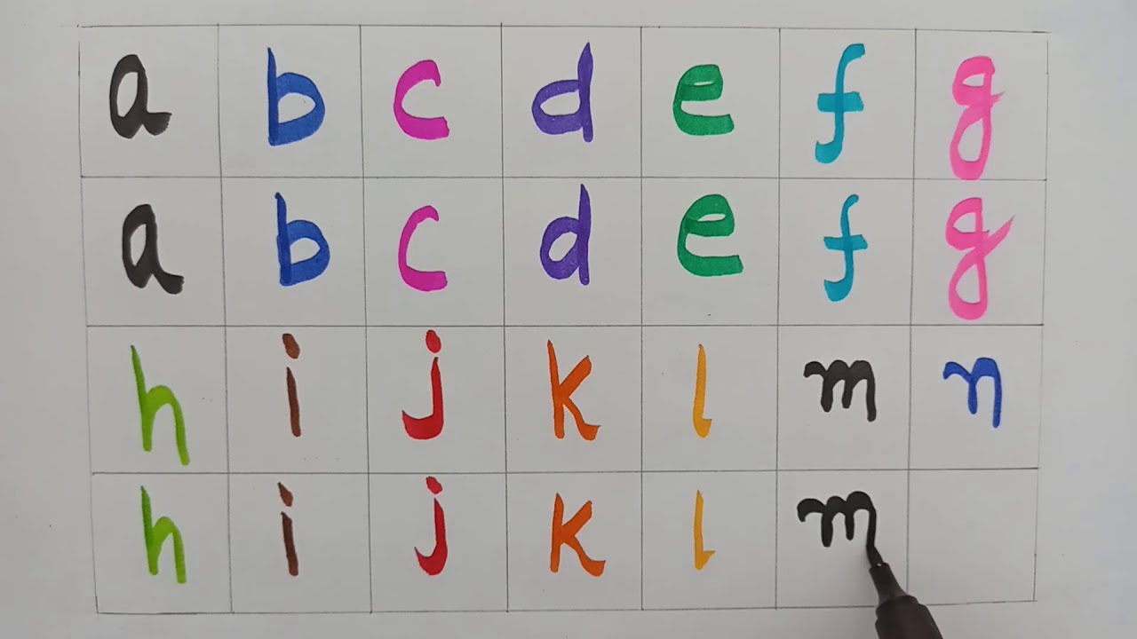 abcd writing practice for children, english alphabet | kids learning ...