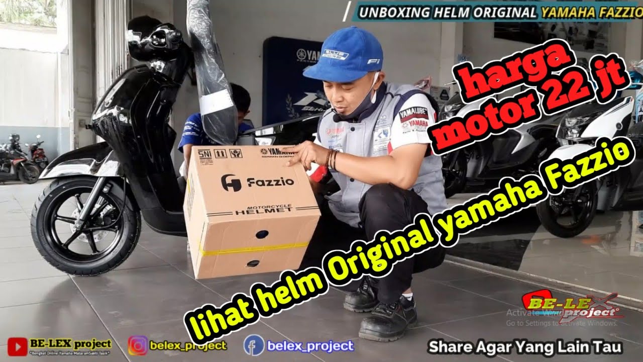 UNBOXING HELM ORIGINAL YAMAHA FAZZIO HYBRIDE CONNECTED - YouTube
