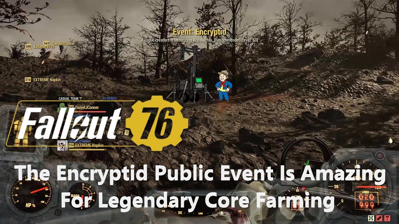 Fallout 76 The Encryptid Public Event Is Amazing For Legendary Core ...