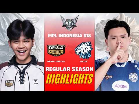 [HIGHLIGHTS] DEWA UNITED vs EVOS ESPORTS MPL ID S18 REGULAR SEASON | DEWA vs EVOS