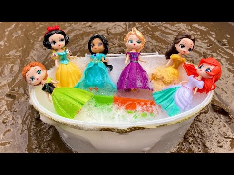 Satisfying ASMR Cleaning! Help Elsa, Anna & Ariel Get Clean Again - YouTube