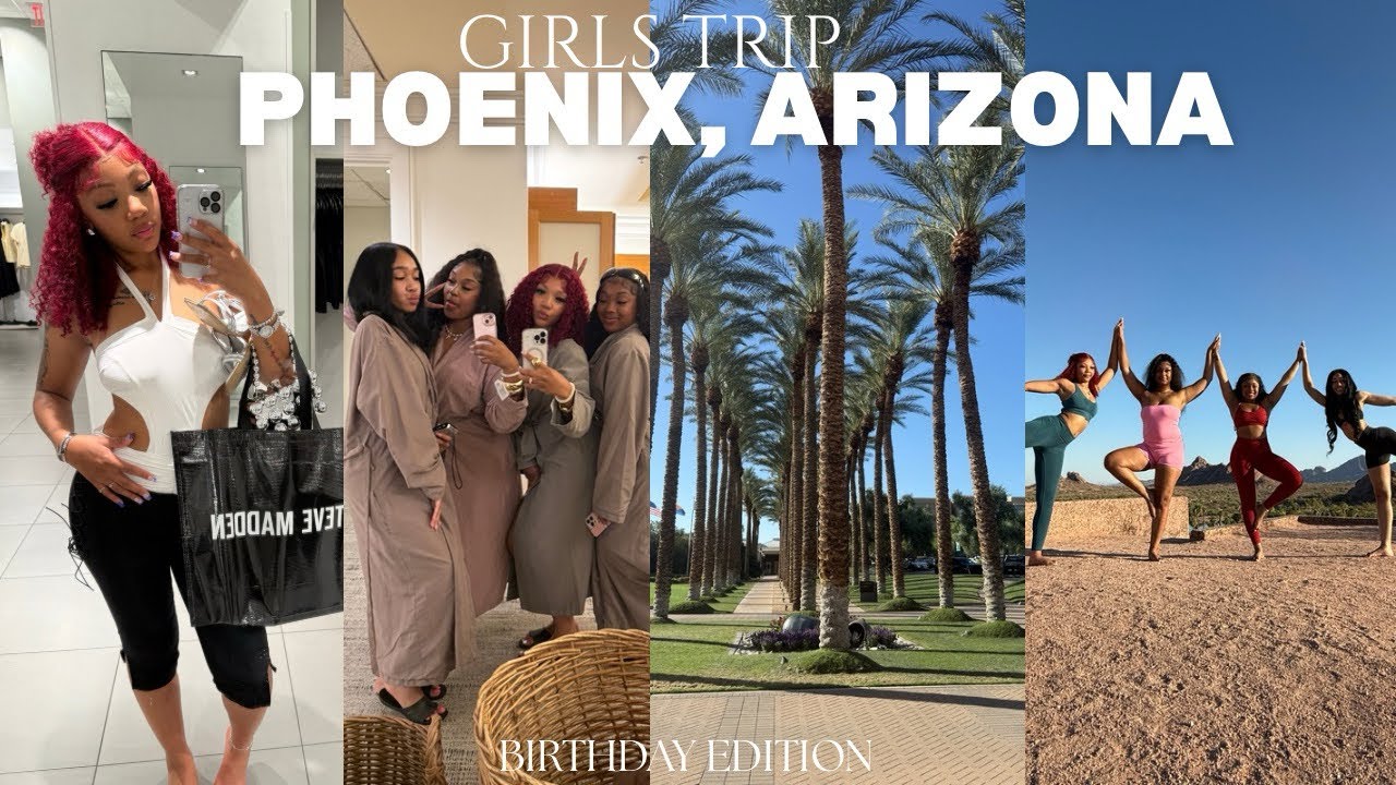 Travel vlog: Girls Trip To ARIZONA☀️| Spa, shopping, clubbing, eating ...