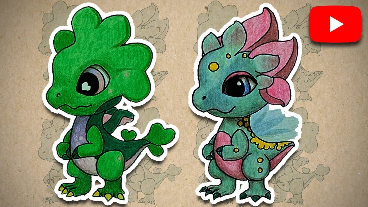 How to draw Clover dragon and Sprite dragon from dragon mania legends ...