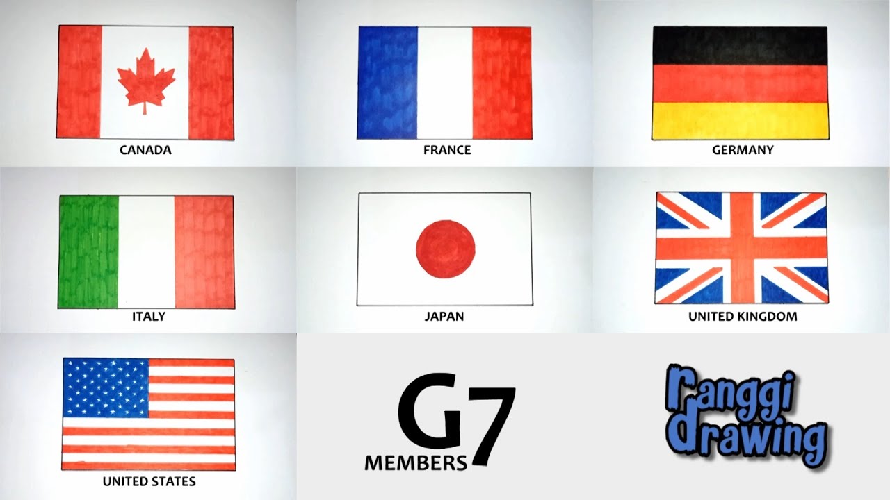 Drawing Flag of G7 Member Countries - Drawing Flag - YouTube