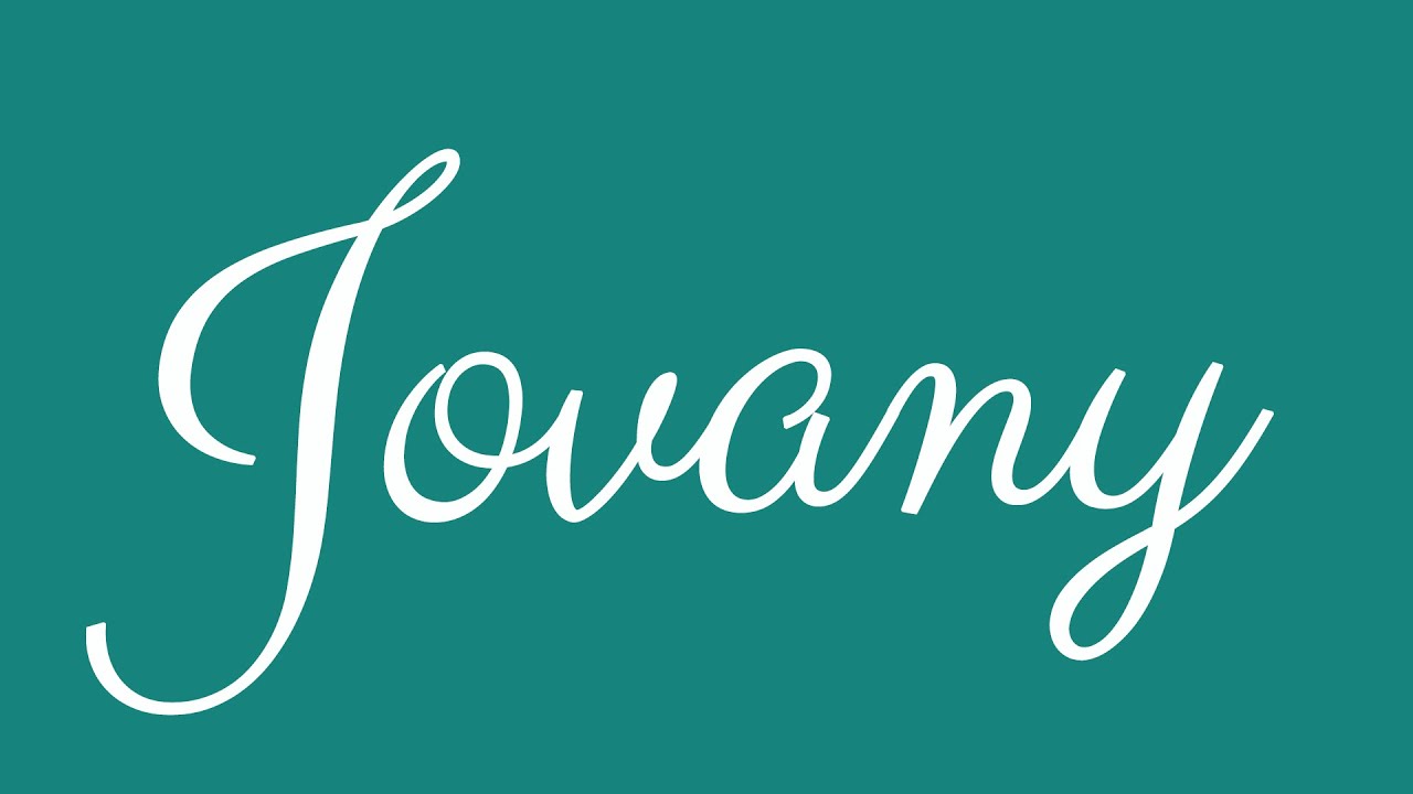 Learn how to Sign the Name Jovany Stylishly in Cursive Writing - YouTube