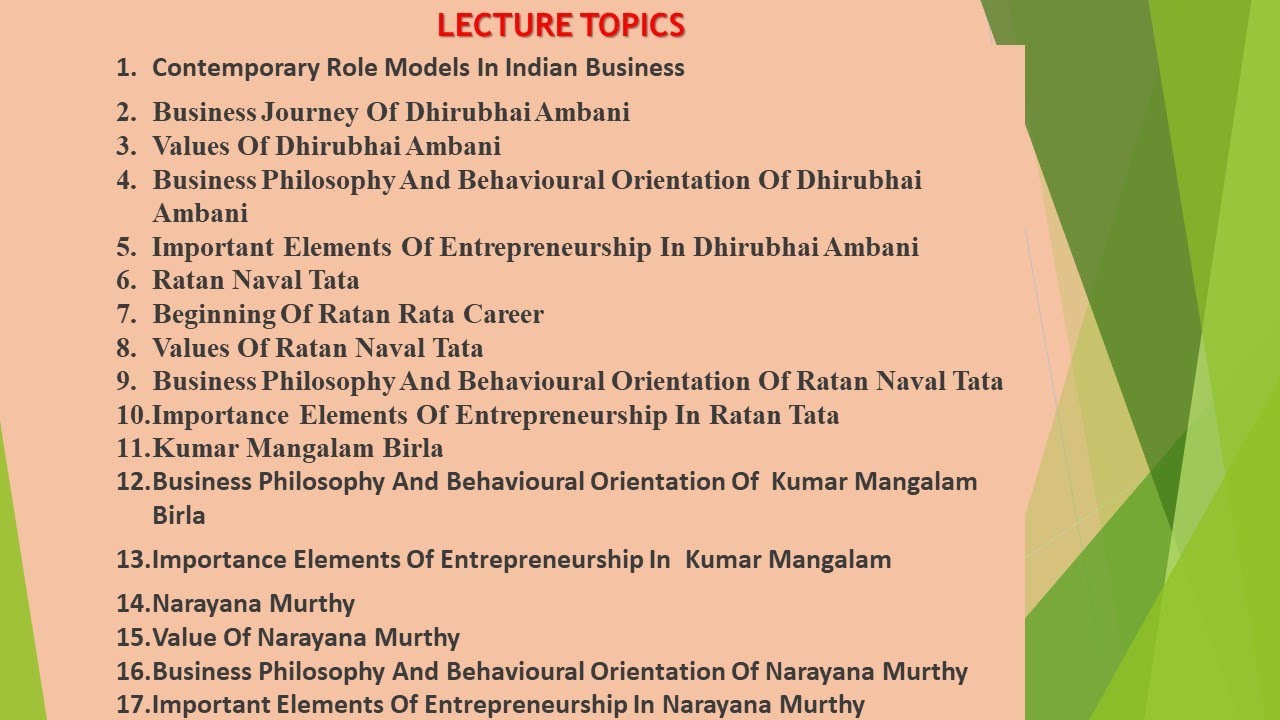 lect.7 CONTEMPORARY ROLE MODELS(INDIAN BUSINESS)DHIRUBHAI AMBANI ...
