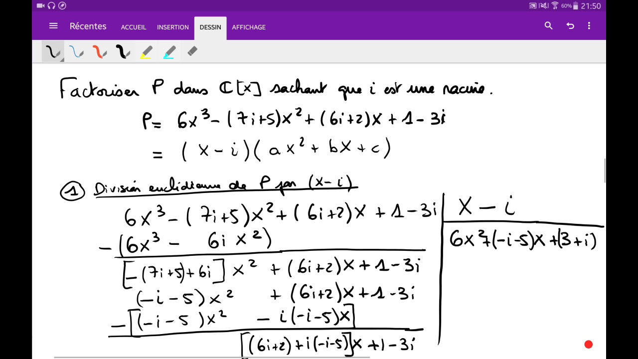 Polynômes 3 - Factorisation ensemble des complexes 2/3 - YouTube
