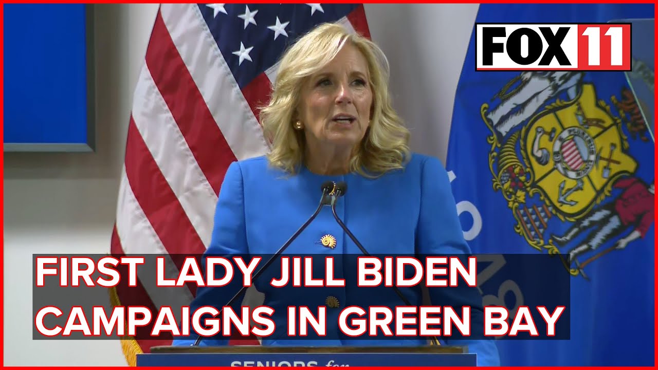 First lady Jill Biden campaigns in Green Bay - YouTube