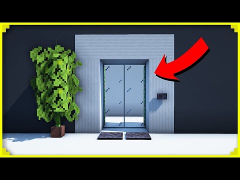 SIMPLE REDSTONE DOOR TUTORIAL || Minecraft Automatic 3x2 Piston Door ...