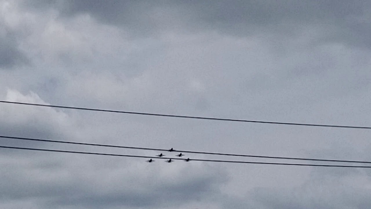 Blue Angels in Indianapolis Fly Over - YouTube
