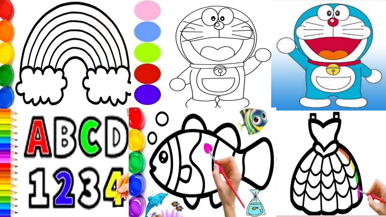 Easy Drawing Pages for Kids Fun - YouTube