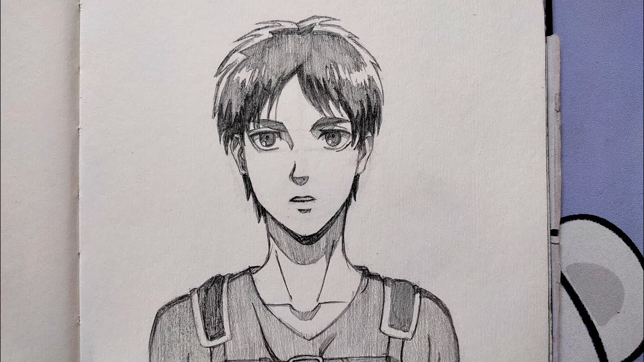 How to draw Eren Yeager from [Attack on Titan] | Draw anime step by ...