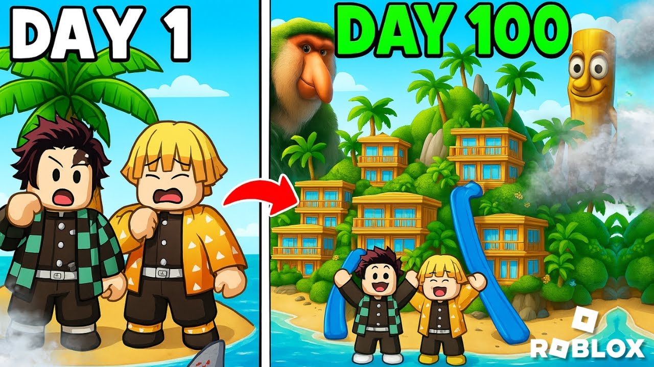 SURVIVING 100 DAYS IN BUILD AN ISLAND SIMULATOR IN ROBLOX !! - YouTube