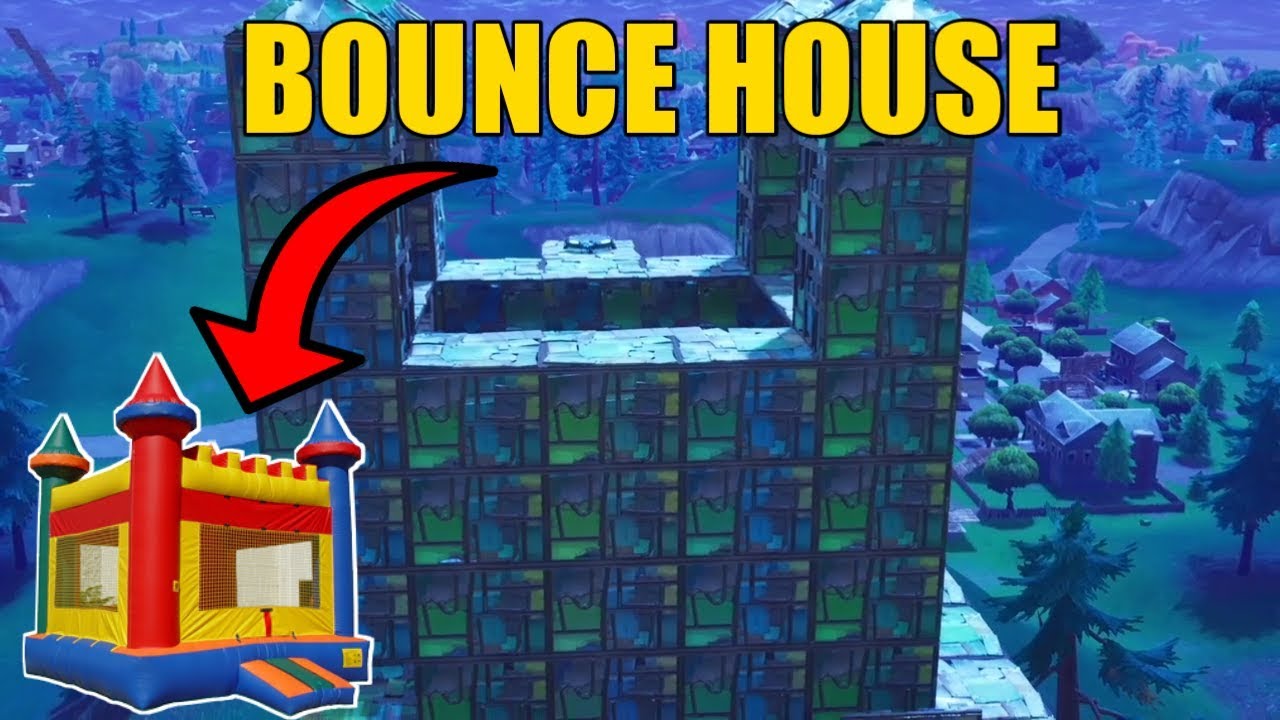 FORTNITE BUILDING A BIG BOUNCE HOUSE!!! - YouTube