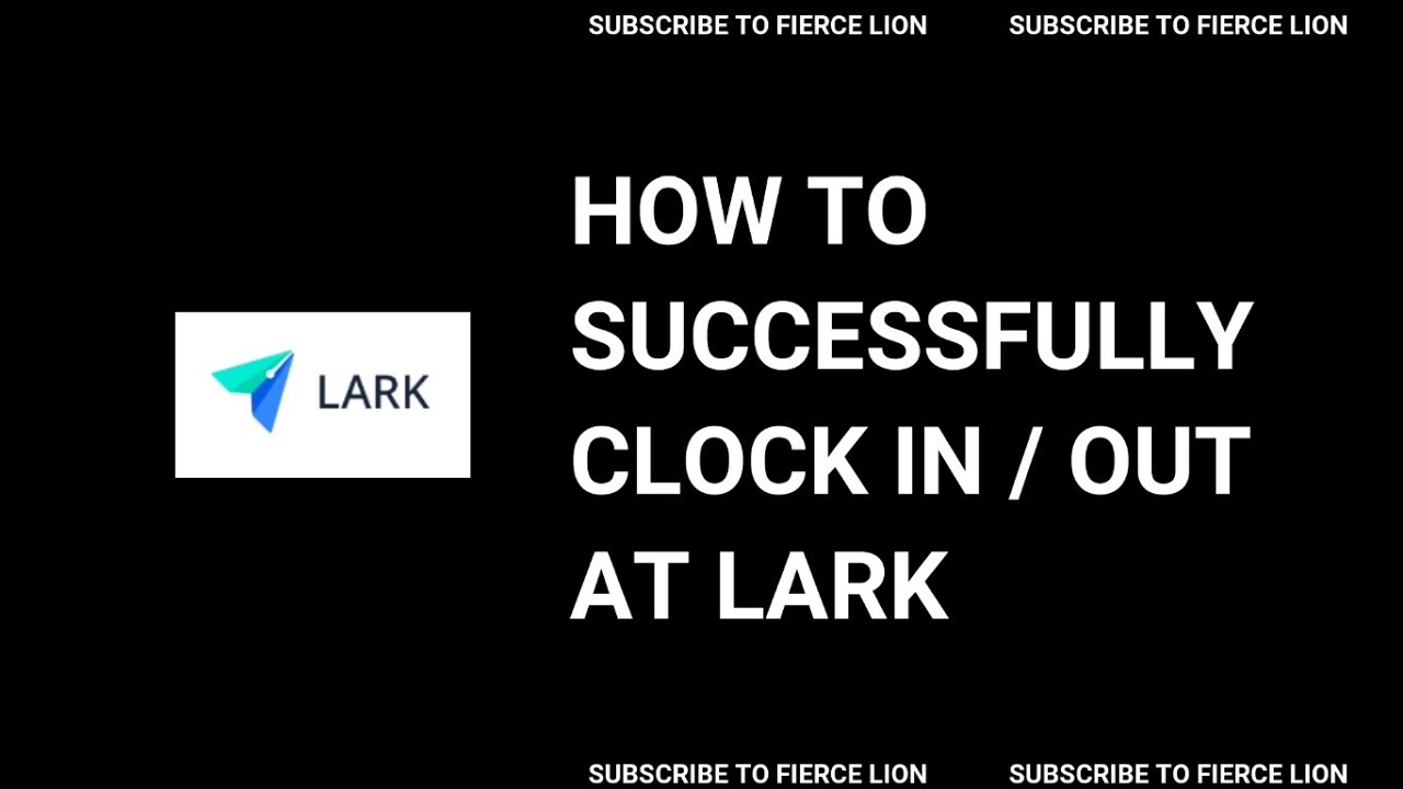 How to Successfully Clock In/Out at Lark - YouTube