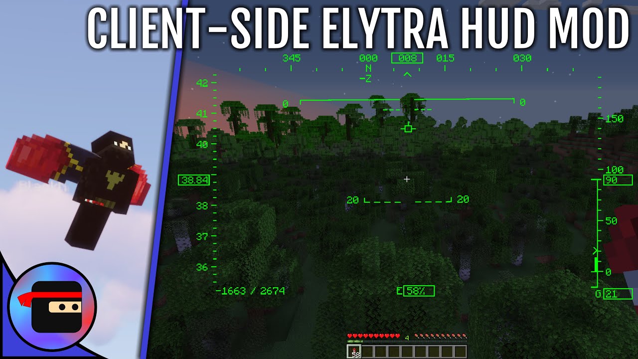 FlightHUD: BEST Mod for Using ELYTRAS | Minecraft Mod Tutorial - YouTube