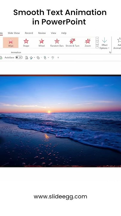 Smooth Text Animation in PowerPoint #slideegg #slideeggshorts - YouTube