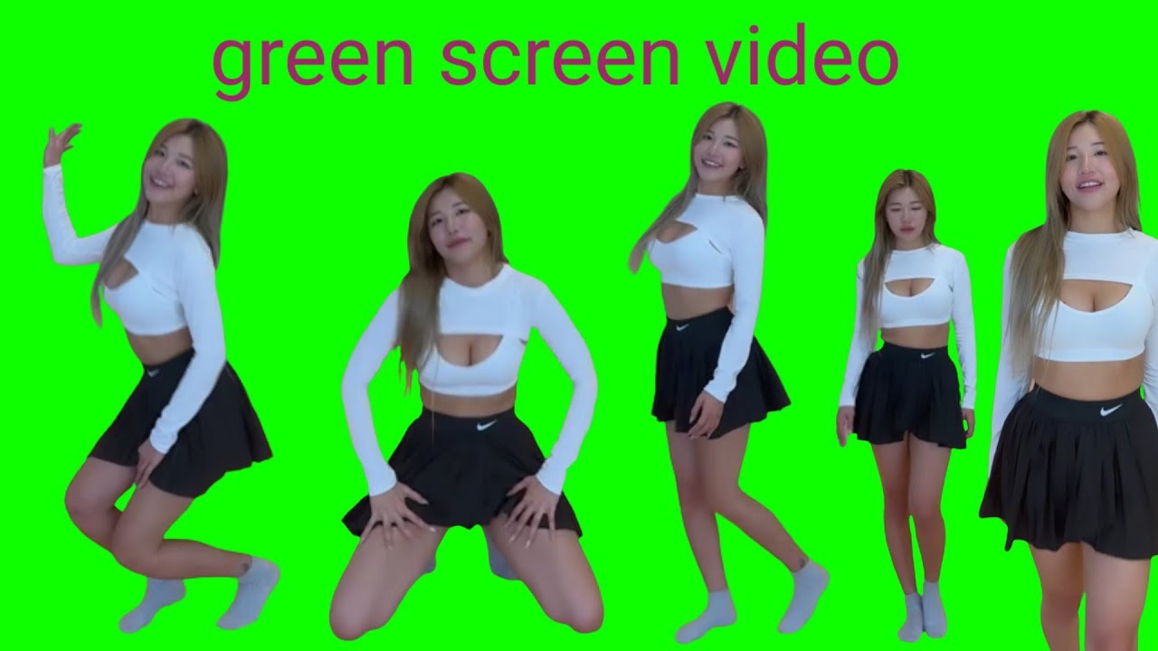 girls dance green screen video||new green background no copyright video ...