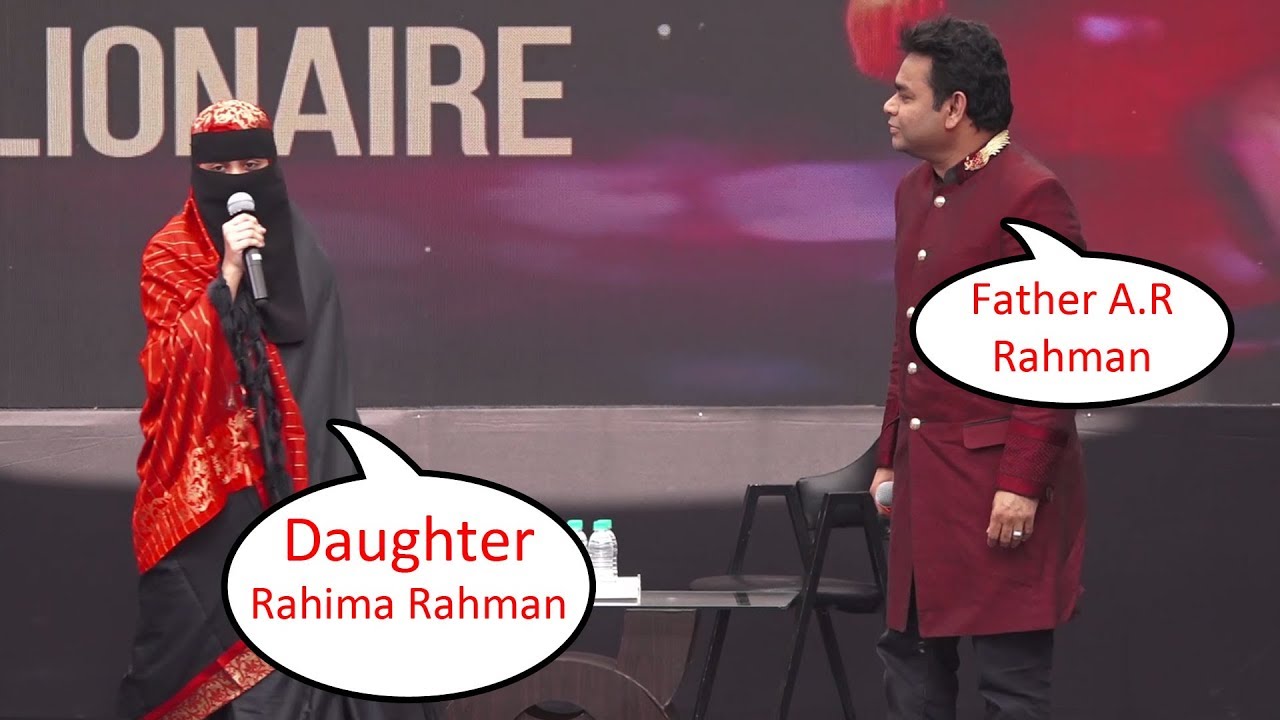 A.R Rahman Daughter Rahima Rahman संस्कार Wear Burkha At Film Slumdog ...