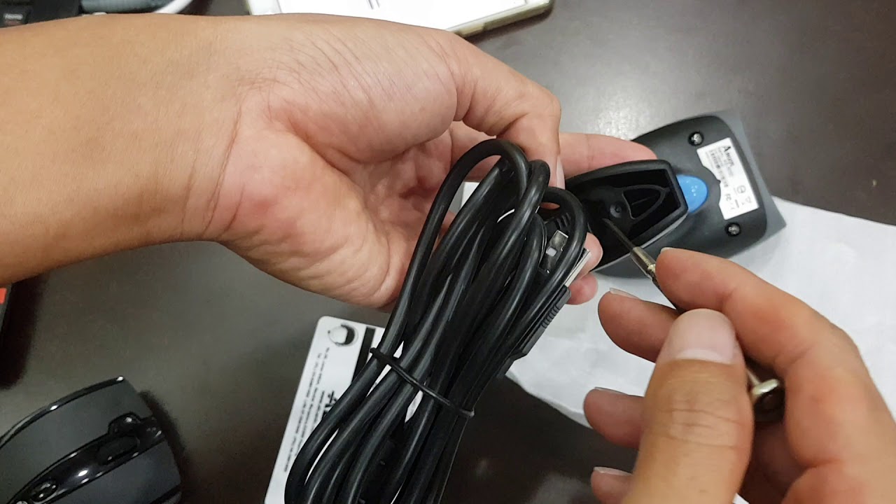 How to detach usb cable from Argox AS8050 scanner - YouTube