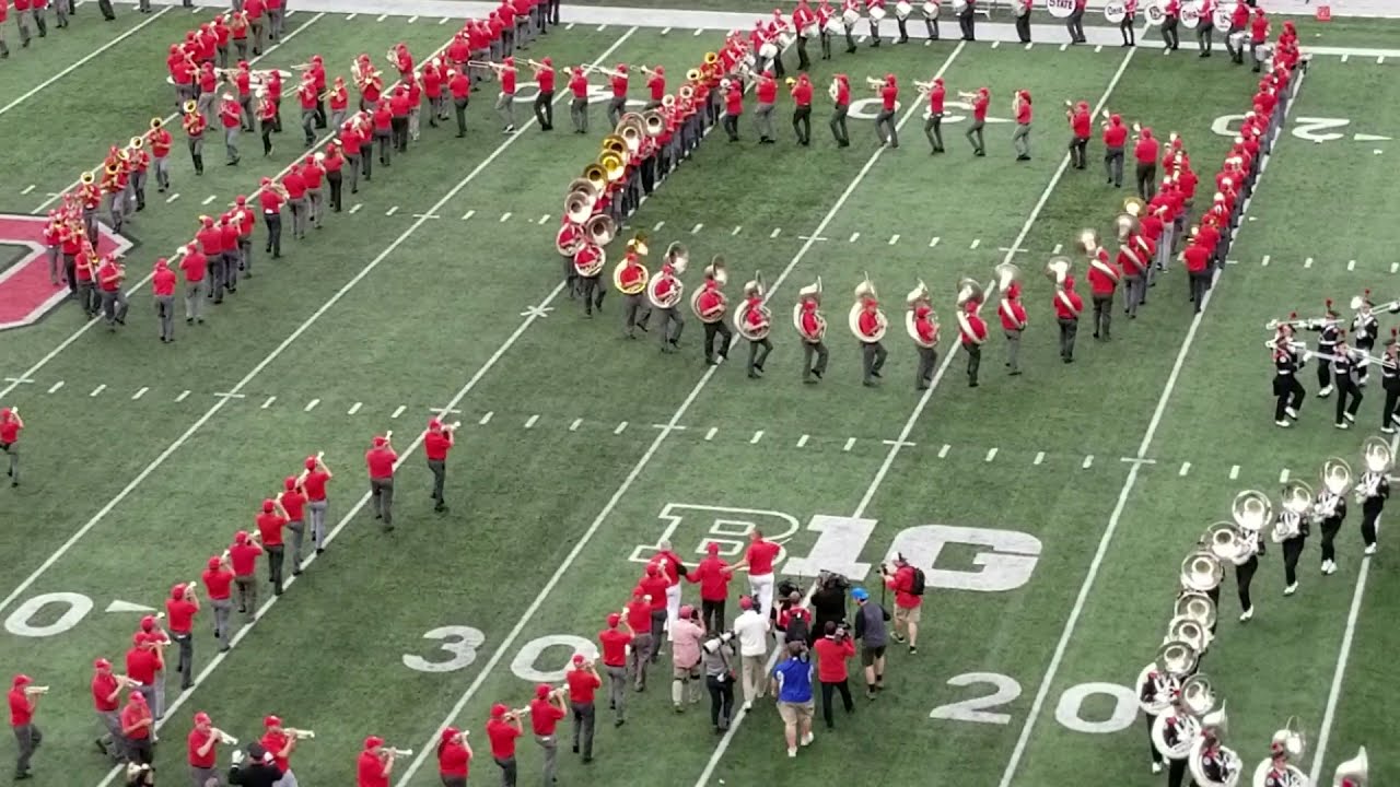 OSU marching band with 100-year-old Anthony Violi dotting the "i", 9/22 ...