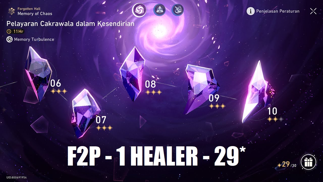 HSR - F2P 1Healer 29* Memory of Chaos 1.2 - YouTube