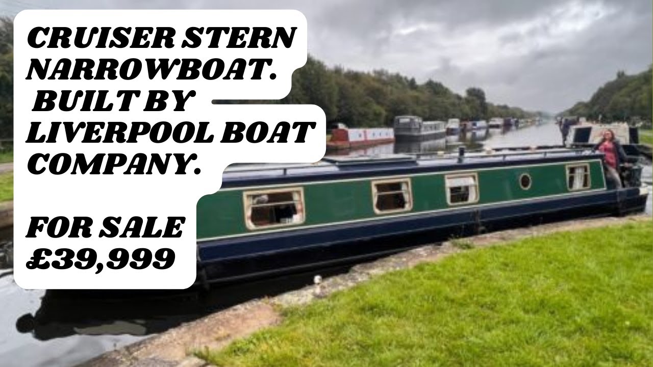 FOR SALE 45ft x 6ft10in Cruiser Stern Narrow Boat £39,999 - YouTube