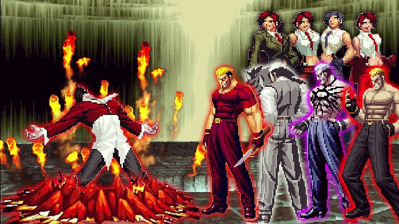 [KOF Mugen] Orochi Iori LV 3 Vs Yamazaki, Vanessa Team - YouTube