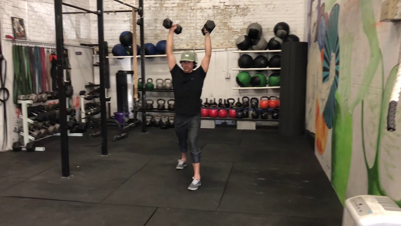 Split Stance Dumbbell Overhead Press - YouTube