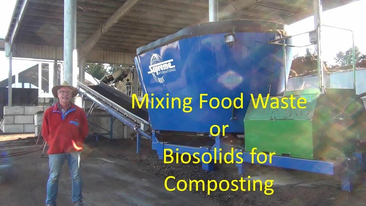 Blending Food Waste or Biosolids for Composting - YouTube