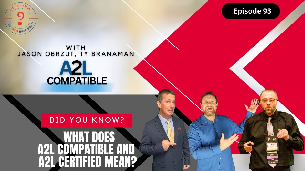 A2L Certified VS Compatible Tool Confusion-"Did You Know" The ESCO HVAC ...