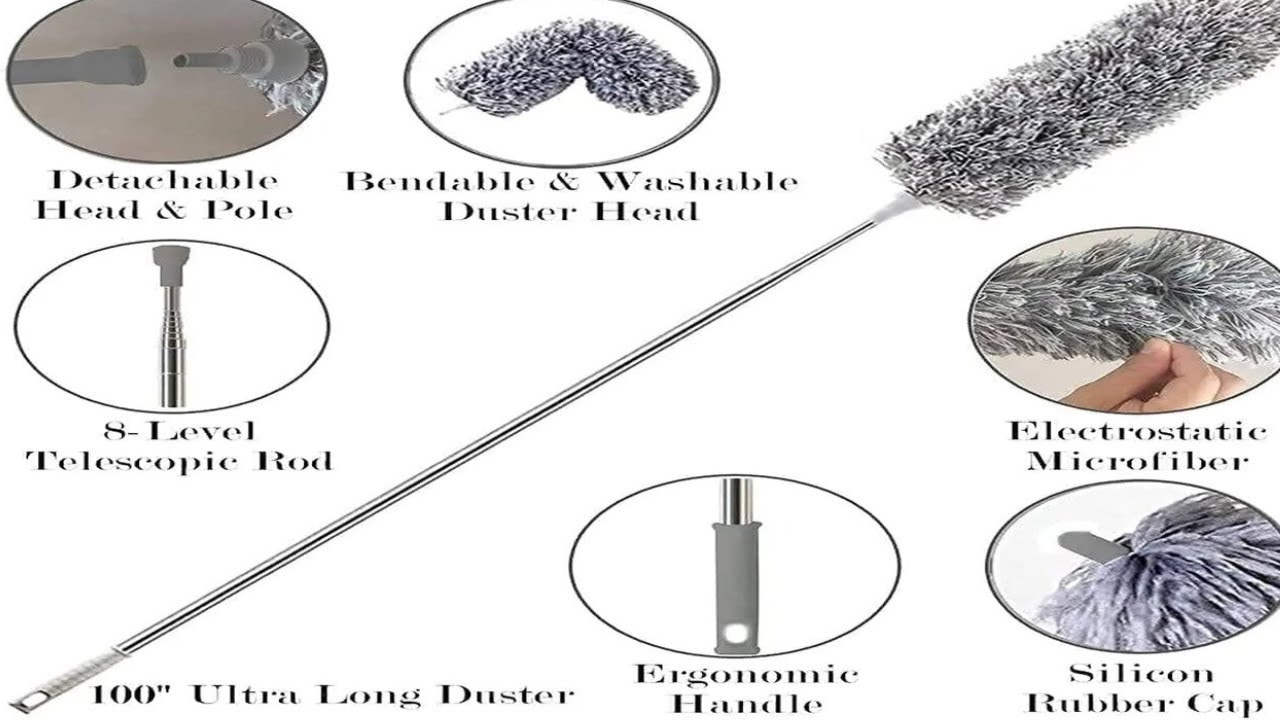 Buy from amazon-Long Handle Microfiber Feather Ceiling Duster For Dust ...