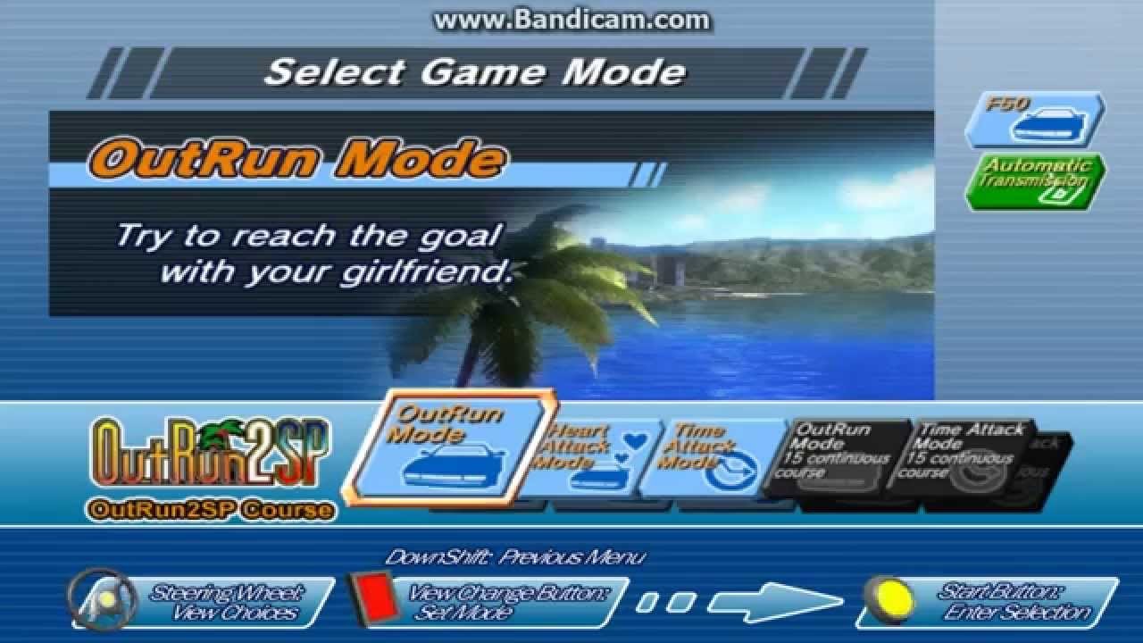 Outrun 2: FXT Arcade Menus Test - YouTube