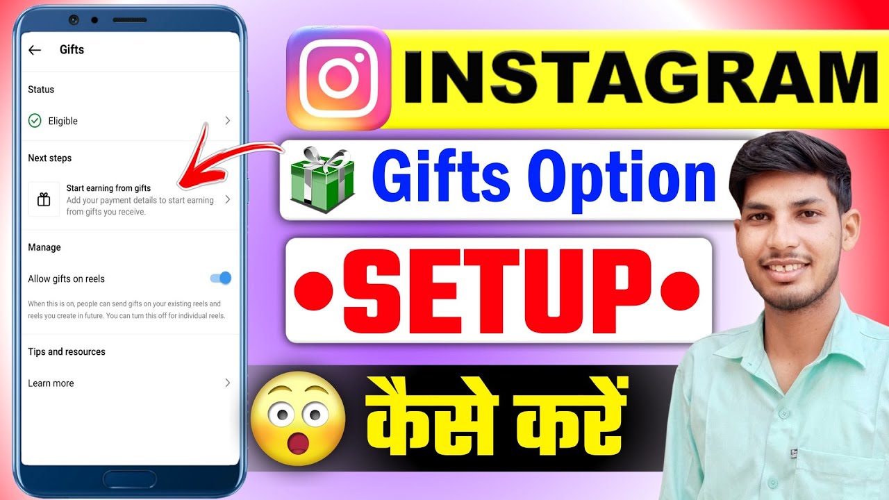 How to enable send gift on instagram | Instagram gift option setup ...