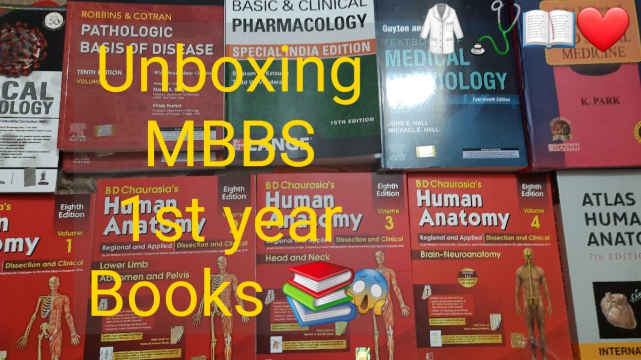 UNBOXING MBBS BOOKS - BOOKS to read in 1st year MBBS - YouTube