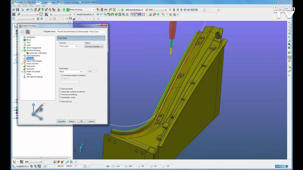 PowerMILL 2012 流線加工 - YouTube