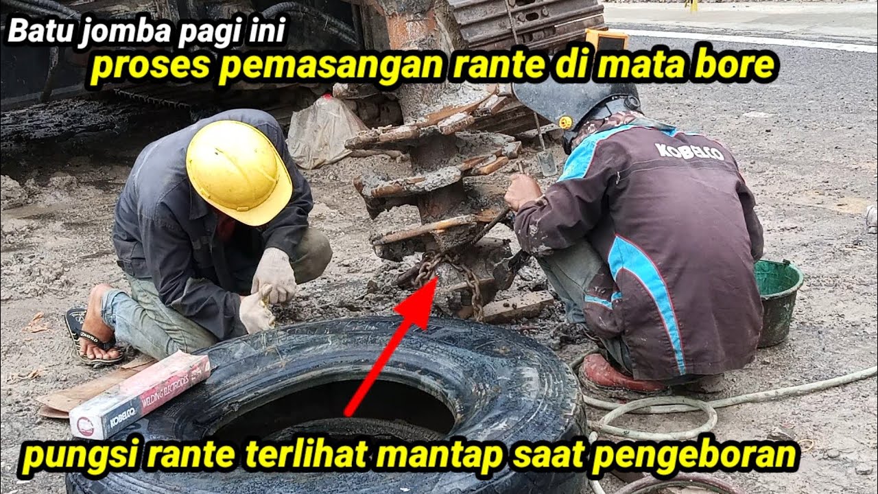 Proses Pemasangan Rante Di Mata Bore Pile || Pungsi Rante Terlihat ...