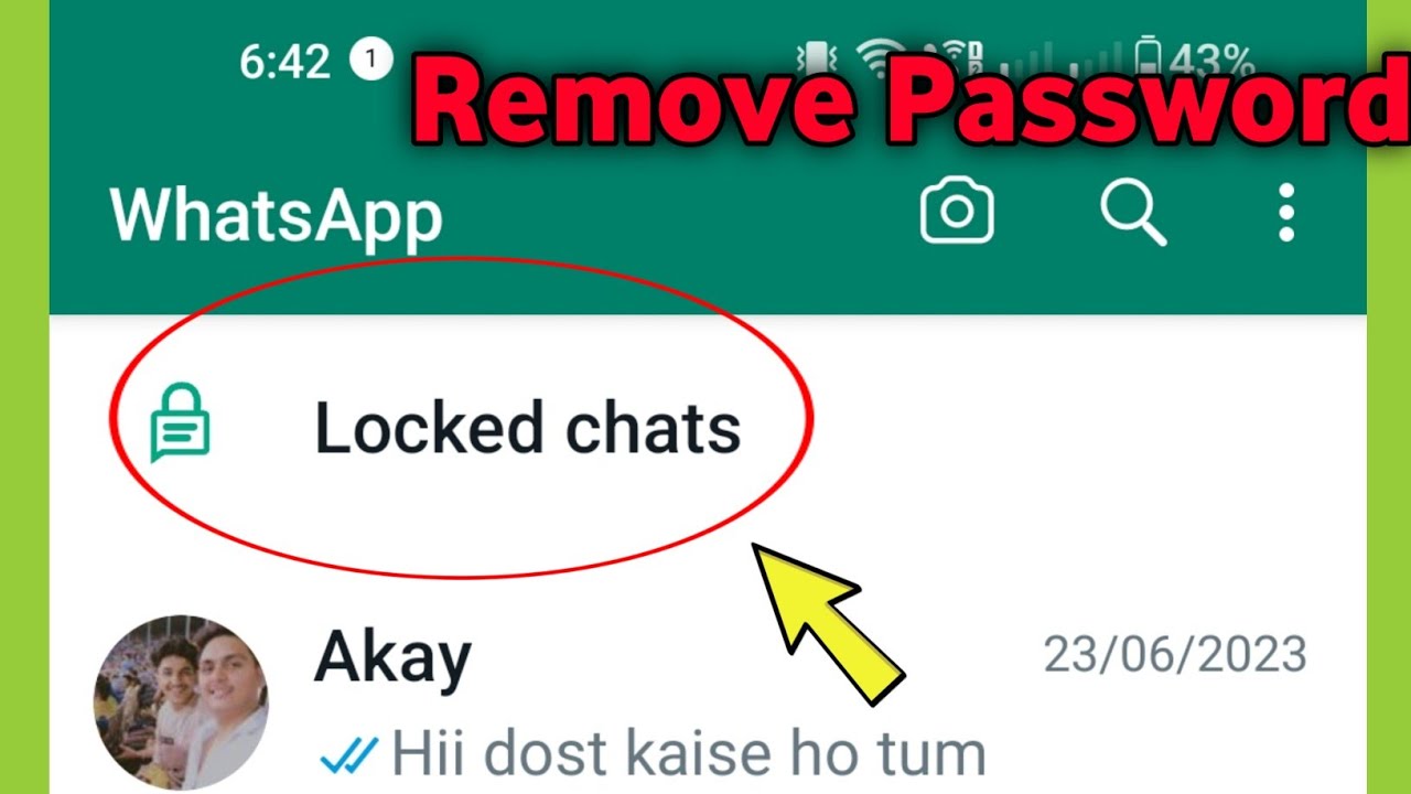 How to Remove Lock Chat Password in Whatsapp - YouTube