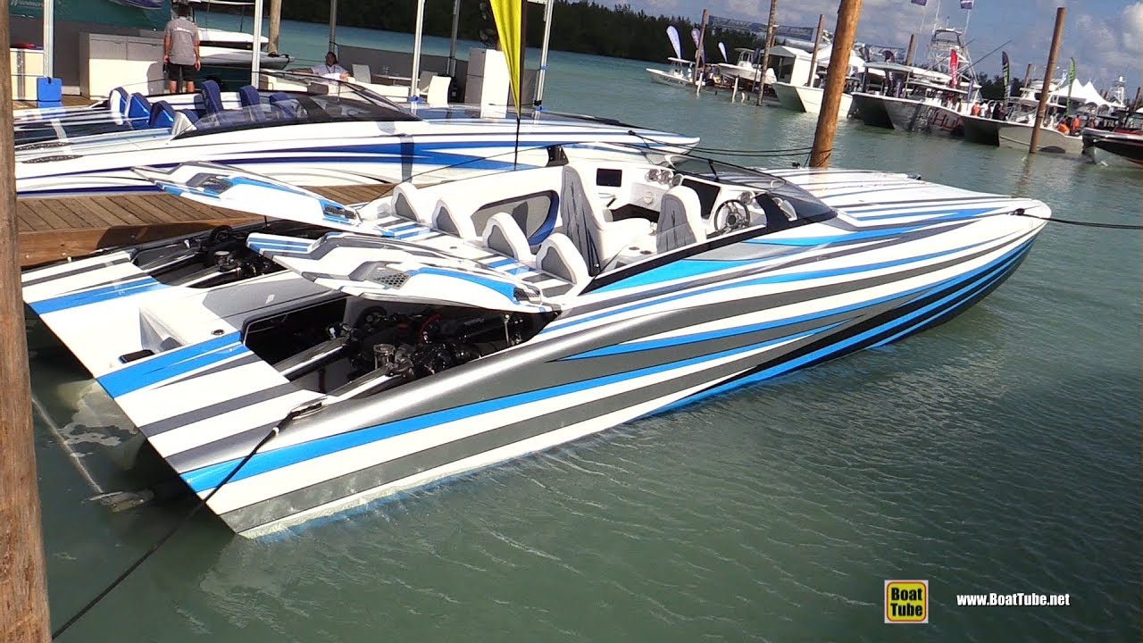 2019 Skater 368 Power Boat - Walkaround - 2019 Miami Boat Show - YouTube