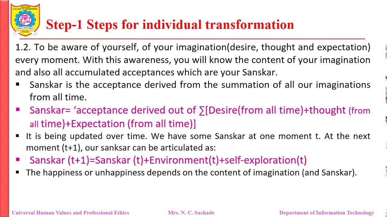 Transition towards value based life and profession Part2 - YouTube